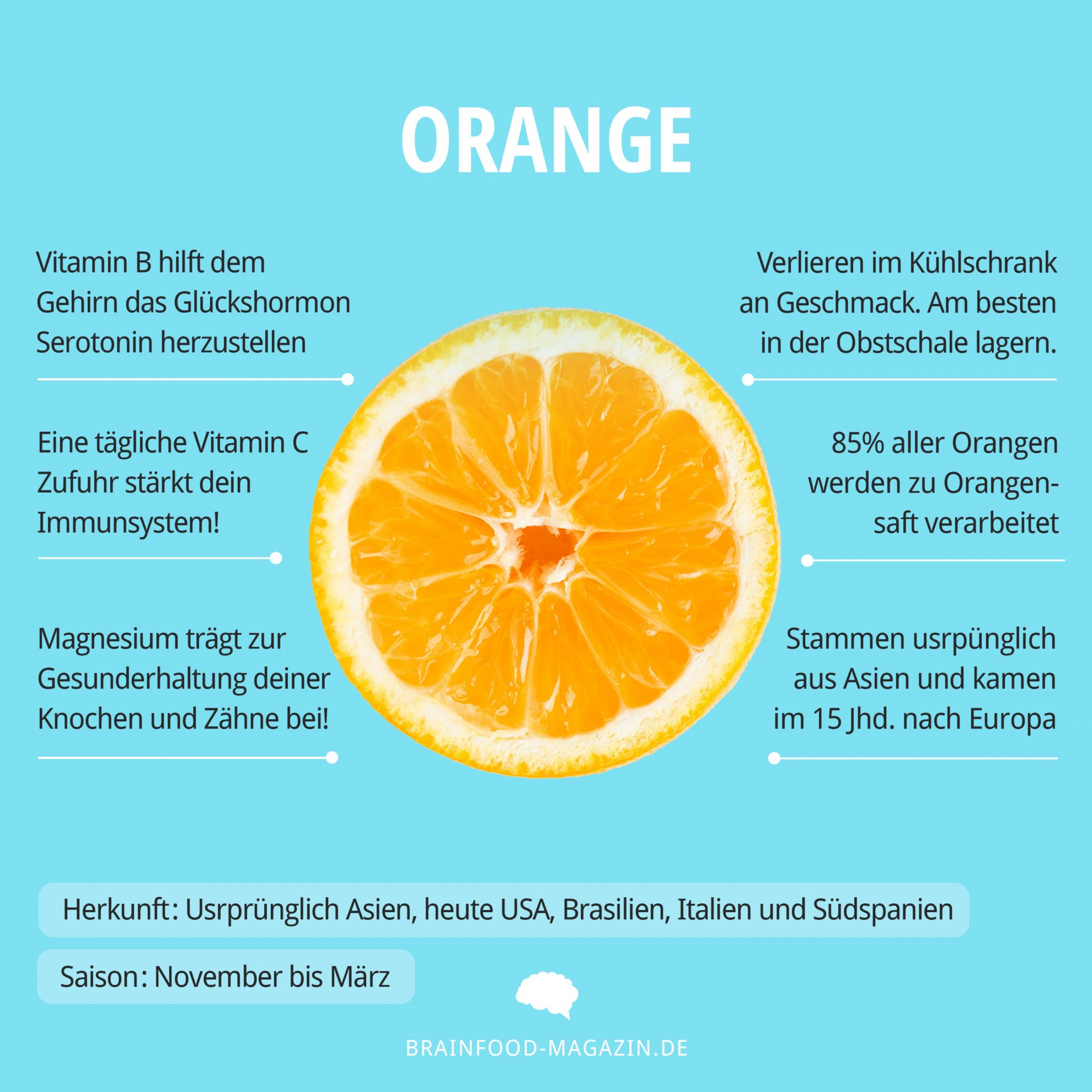 Orange – Food Facts - Brain Food Magazin – lebe bewusst